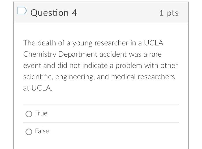 Solved The death of a young researcher in a UCLA Chemistry | Chegg.com