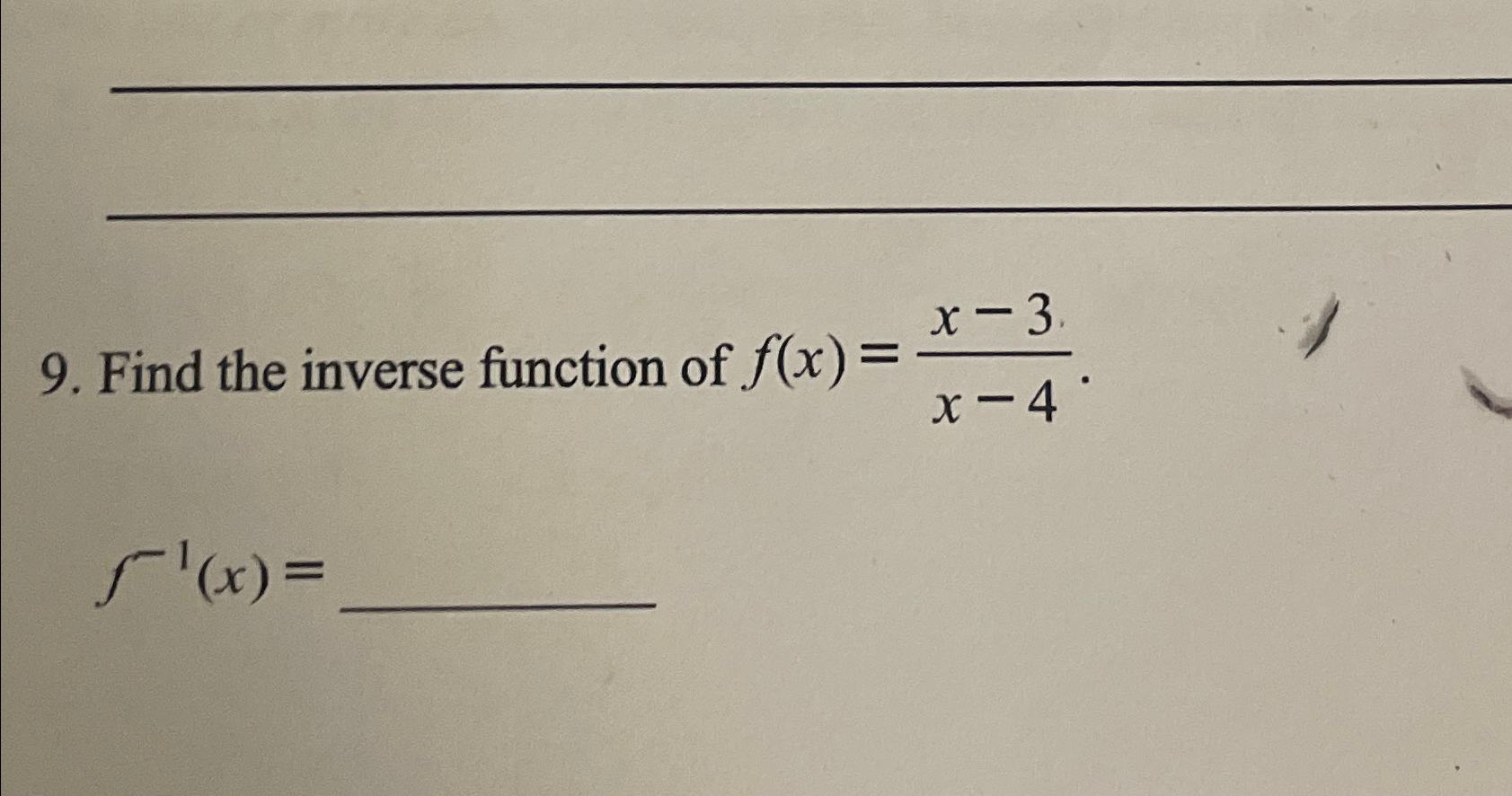 Solved Find The Inverse Function Of F X X 3x 4 F 1 X