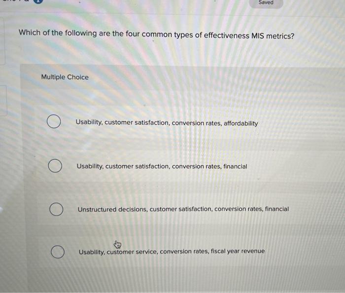 Solved Which of the following are the four common types of | Chegg.com