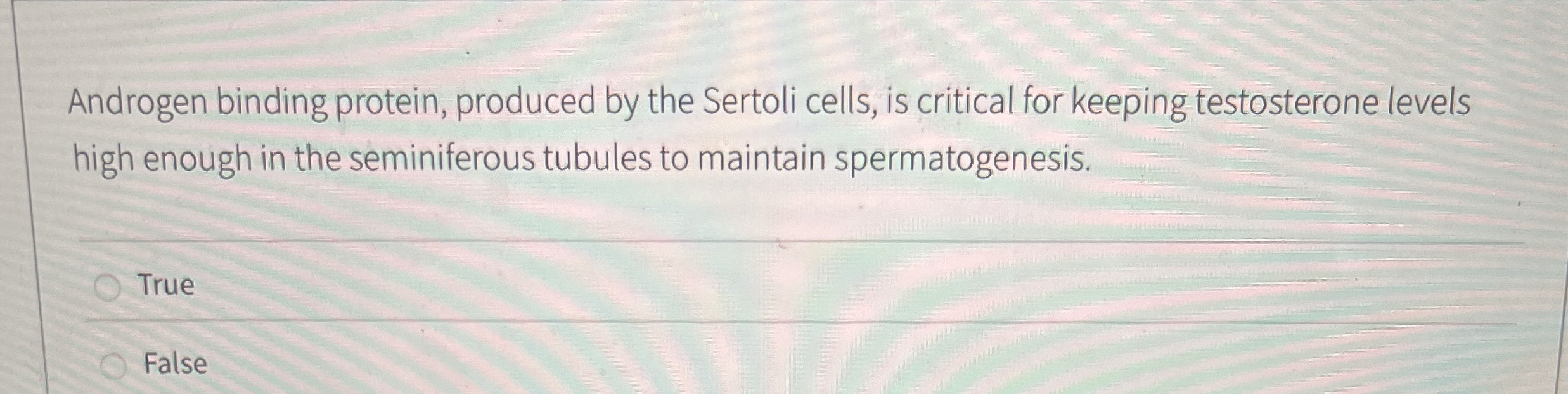 Solved Androgen binding protein, produced by the Sertoli | Chegg.com