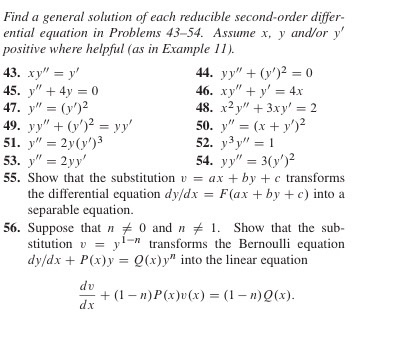 Solved Find a general solution of each reducible | Chegg.com