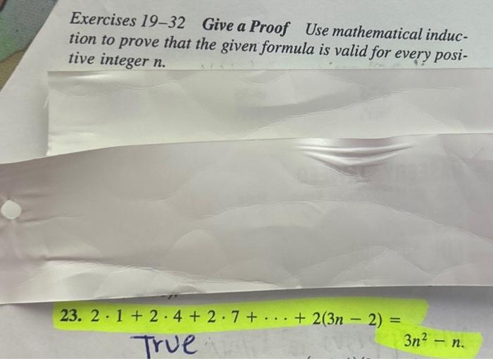 Solved Exercises 19-32 Give a Proof Use mathematical | Chegg.com