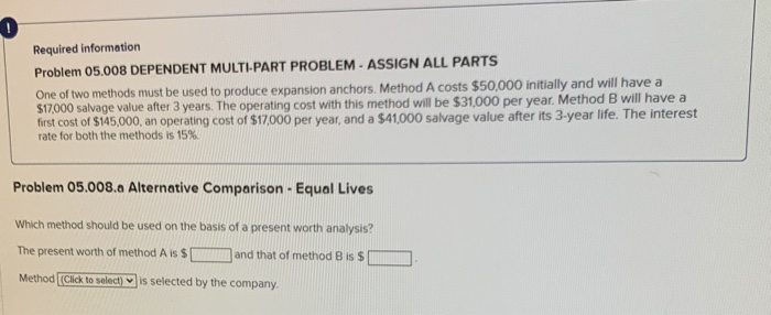 Solved Required information Problem 05.008 DEPENDENT | Chegg.com