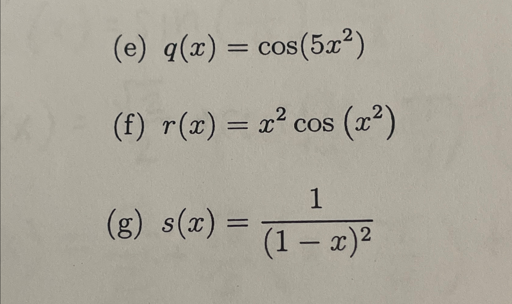 Solved Find the Maclaurin series for the following functions | Chegg.com