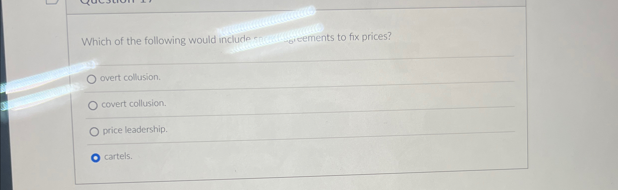 Solved Which of the following would include spcckisieements | Chegg.com