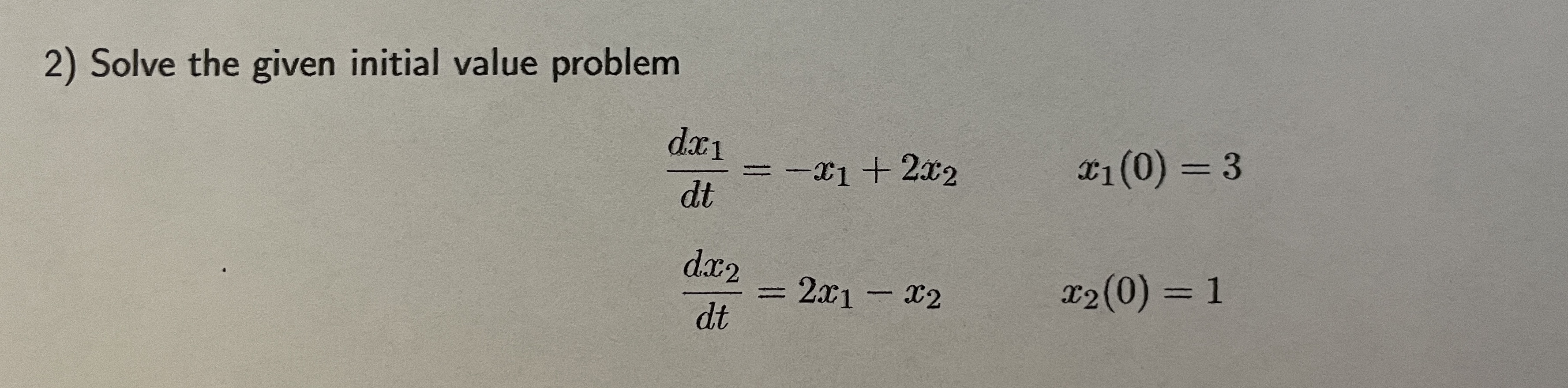 Solve the given initial value | Chegg.com
