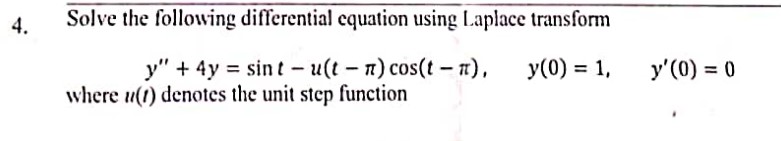 Solve the following differential equation using | Chegg.com