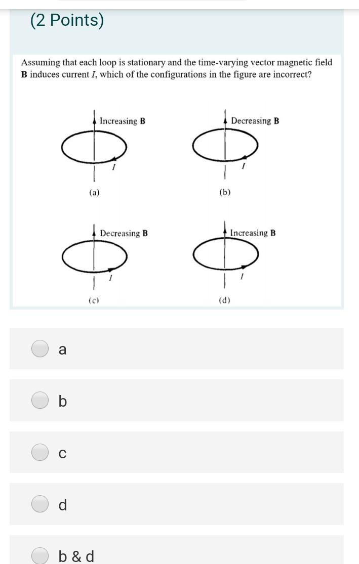 Solved (2 Points) Assuming that each loop is stationary and | Chegg.com