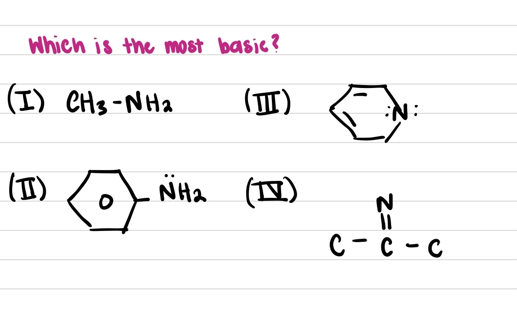 Solved Which is the most basic? | Chegg.com