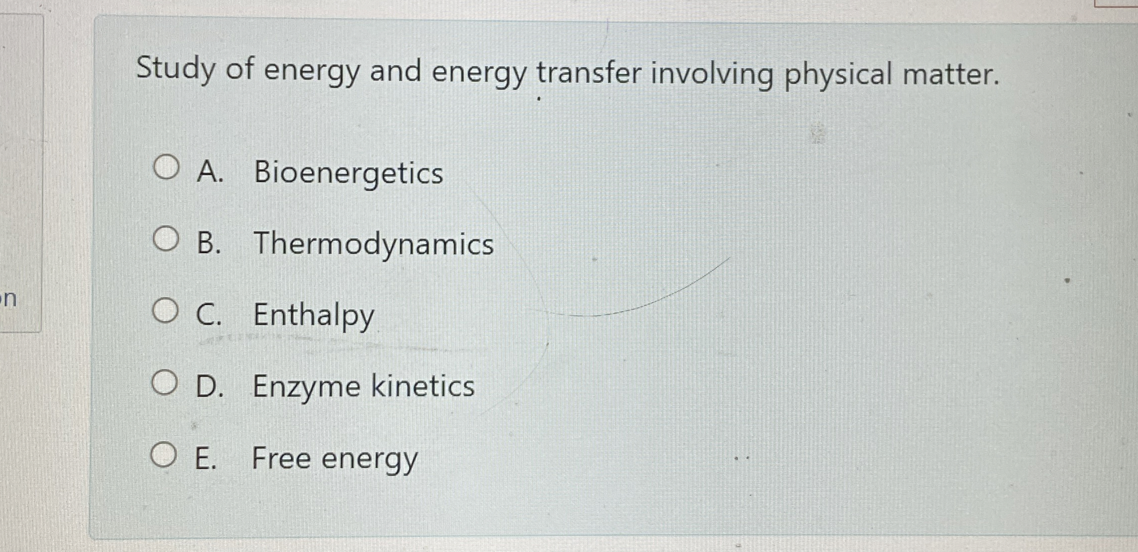 Solved Study of energy and energy transfer involving | Chegg.com