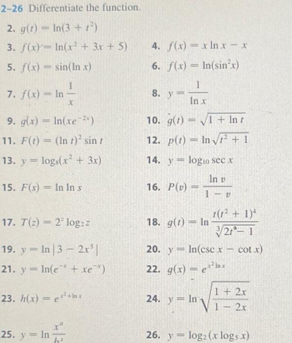 Solved 33-36 Differentiate f and find the domain of f. 33. | Chegg.com
