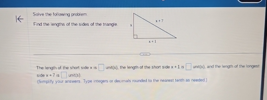 Solved Solve the following problem.Find the lengths of the | Chegg.com