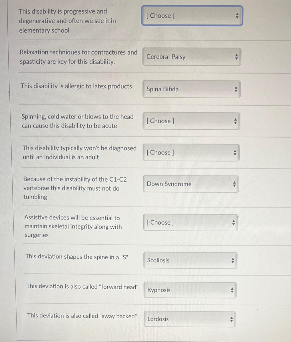 Solved This disability is progressive and degenerative and | Chegg.com