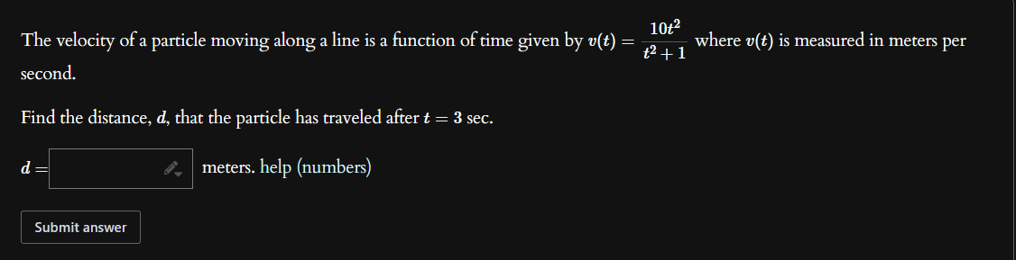 Solved The velocity of a particle moving along a line is a | Chegg.com