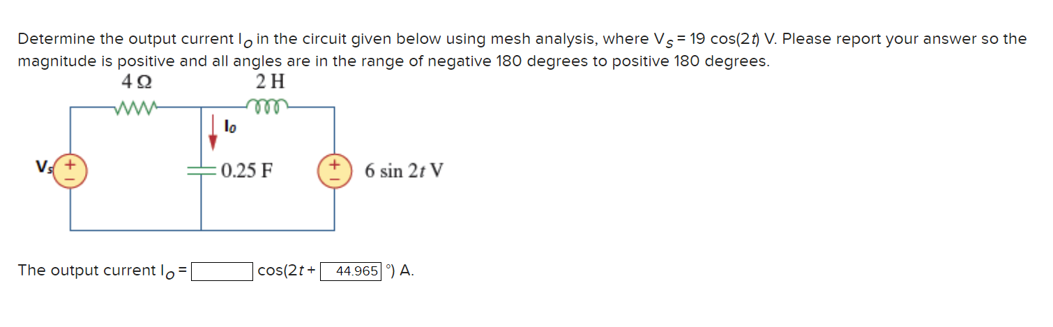 Solved Determine the output current IO ﻿in the circuit given | Chegg.com