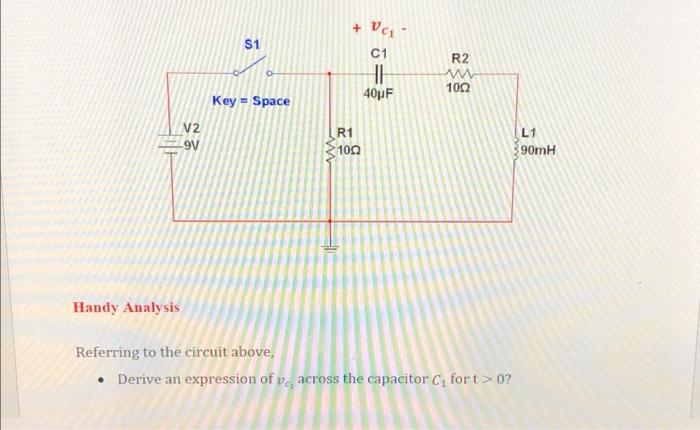 Solved Handy Analysis Referring to the circuit above, - | Chegg.com