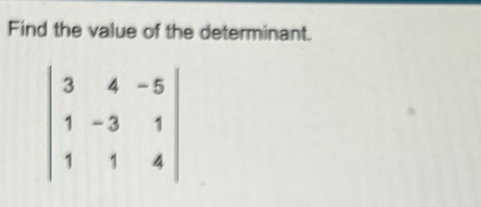 Solved Find the value of the | Chegg.com