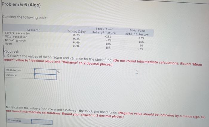 Solved Problem 6.6 (Algo) Consider the following table: | Chegg.com