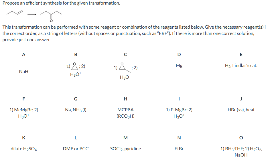 Solved Propose an efficient synthesis for the given | Chegg.com
