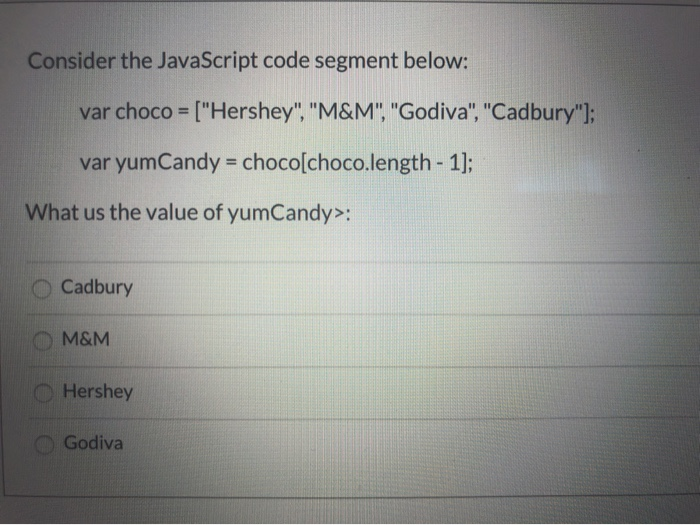 Answered Consider The Javascript Code Segment Below Var C 
