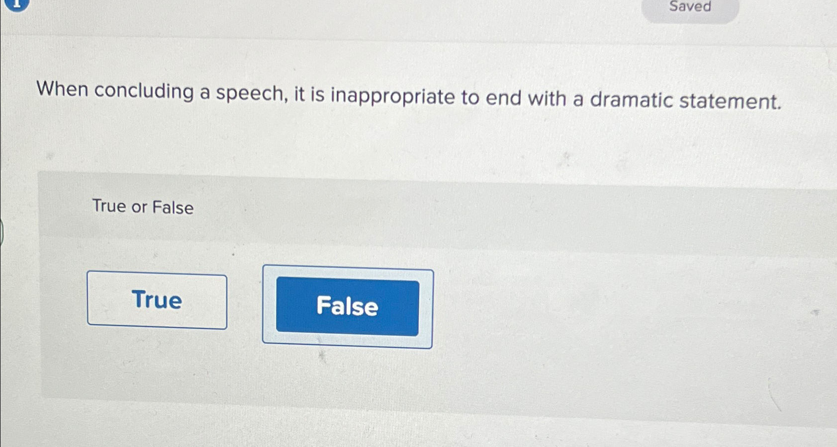 Solved SavedWhen concluding a speech, it is inappropriate to | Chegg.com