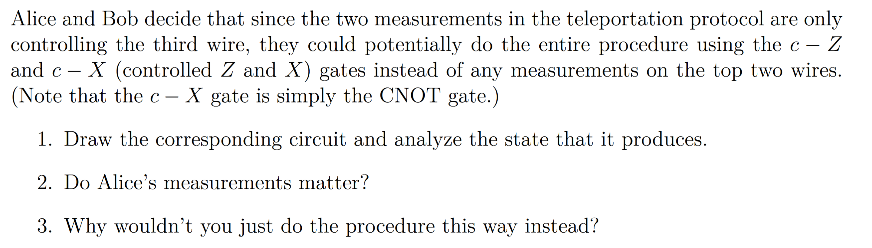 Solved Alice and Bob decide that since the two measurements | Chegg.com