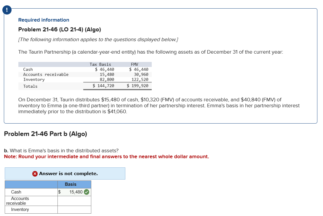 Solved Required informationProblem 21-46 (LO | Chegg.com Solved Required informationProblem 21-46 (LO | Chegg.com