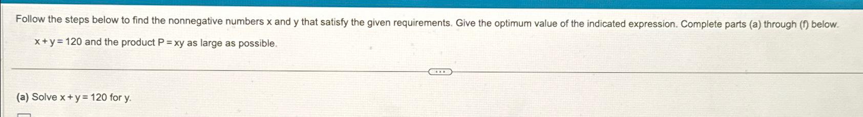 Solved Follow the steps below to find the nonnegative | Chegg.com