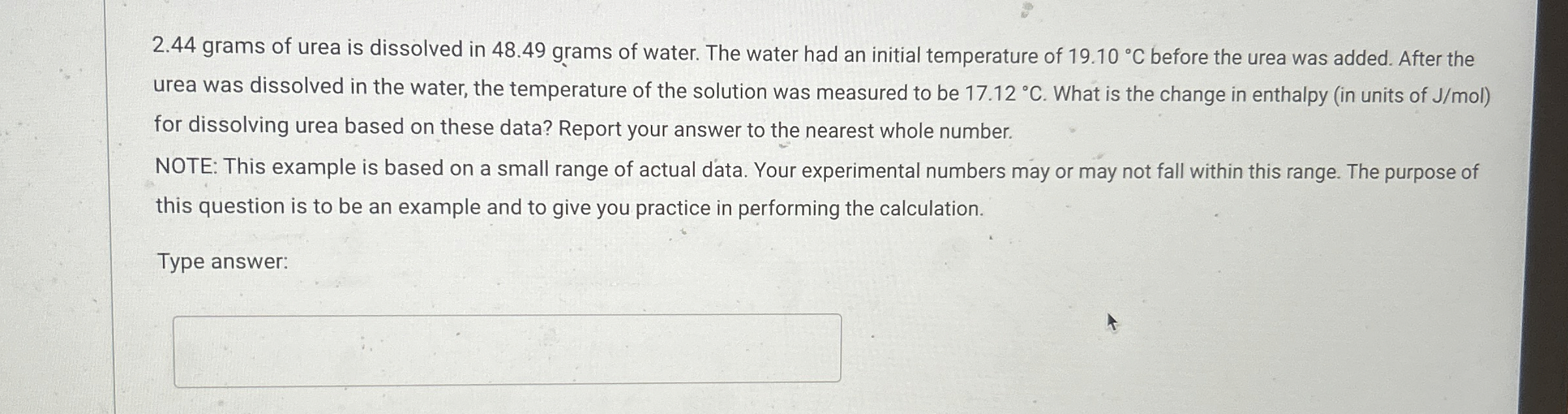 Solved 2.44 ﻿grams of urea is dissolved in 48.49 ﻿grams of | Chegg.com