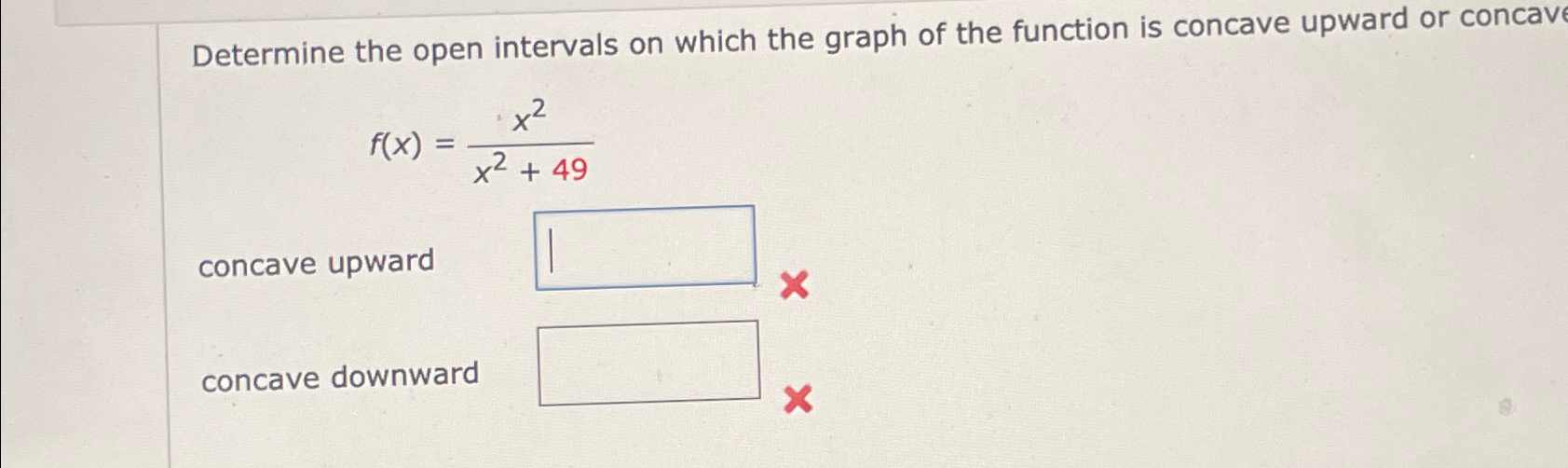 Solved Determine the open intervals on which the graph of | Chegg.com
