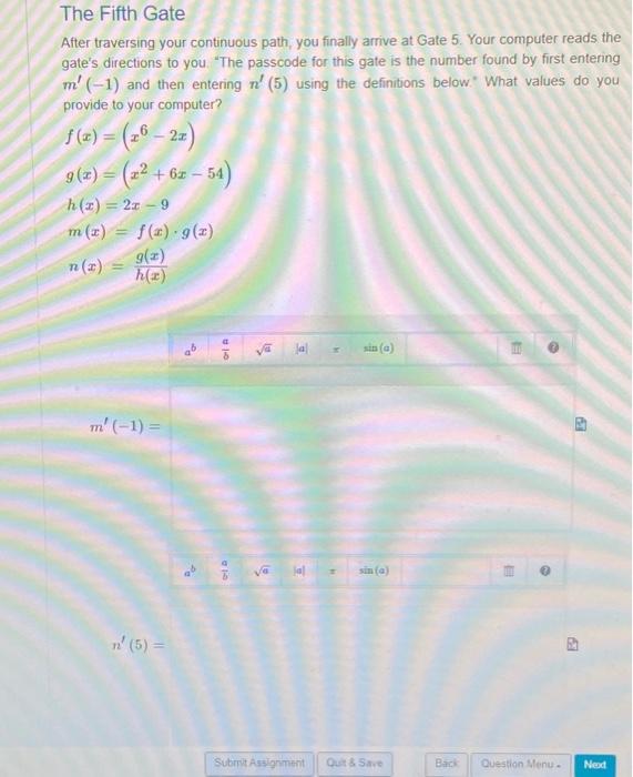 Solved The Fifth Gate After traversing your continuous path, | Chegg.com