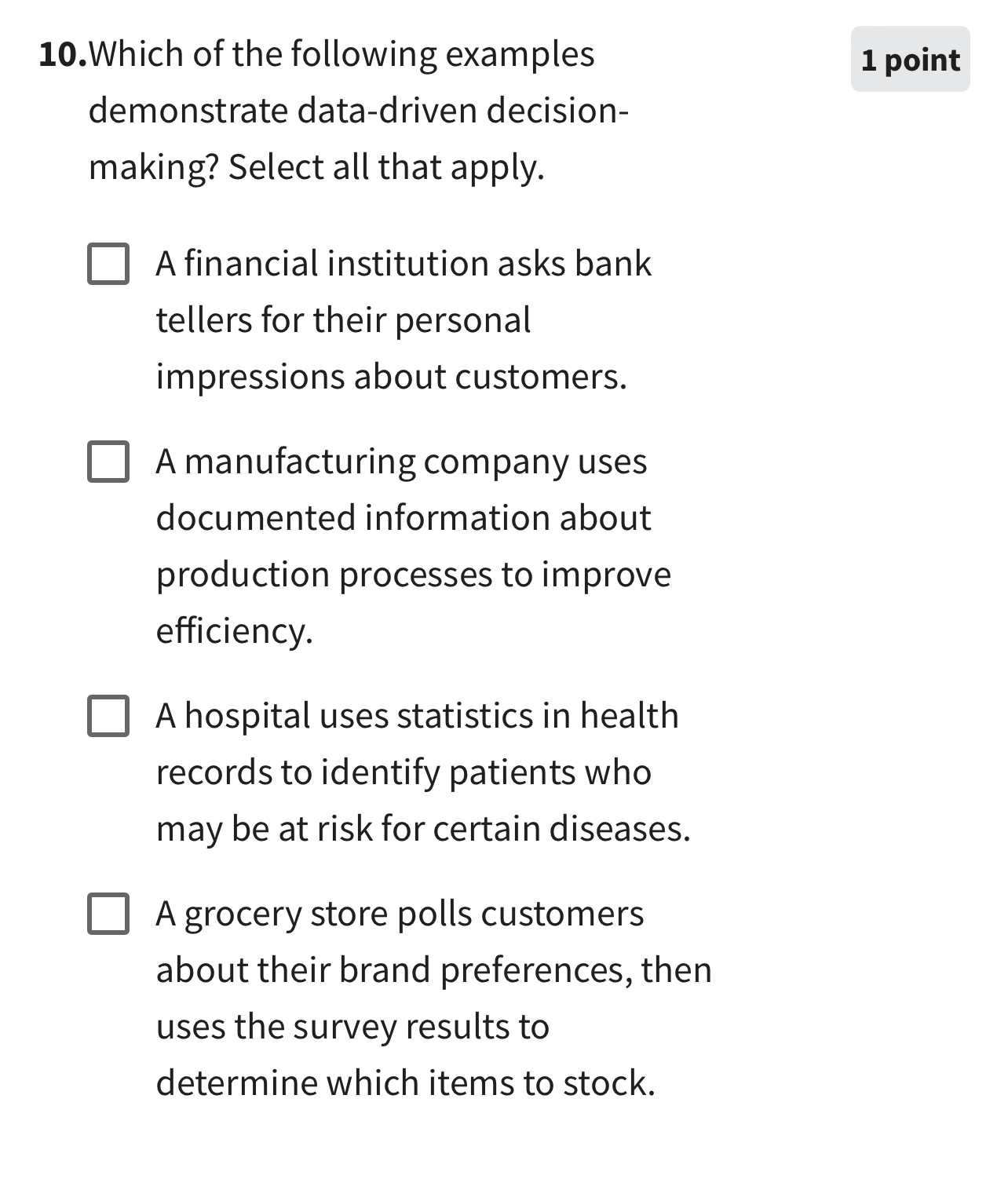 Solved Which of the following examples demonstrate | Chegg.com