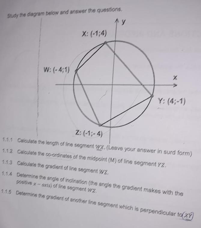 Solved Suby the diaram below and answer the questions. 1.1.1 | Chegg.com