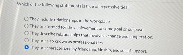 Which of the following statements is true of | Chegg.com