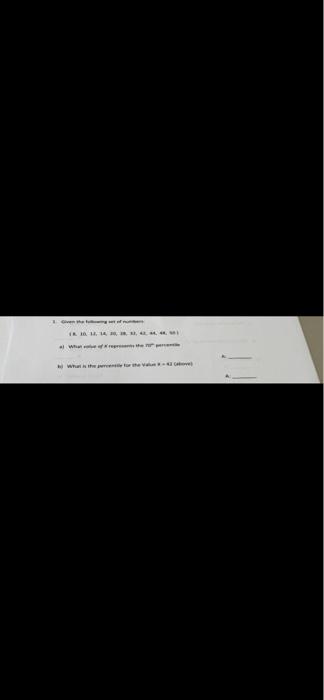 Solved a11. Given the following set of numbers: | Chegg.com