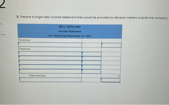 The following adjusted trial balance for Bell | Chegg.com