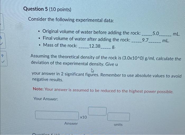 Solved Consider the following experimental data: - Original | Chegg.com