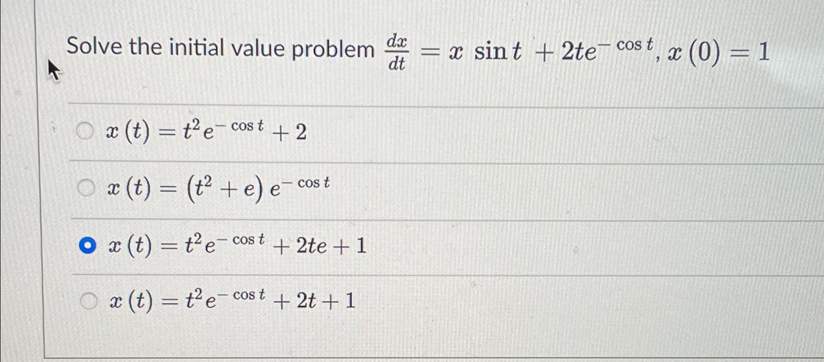 Solved Solve the initial value problem | Chegg.com