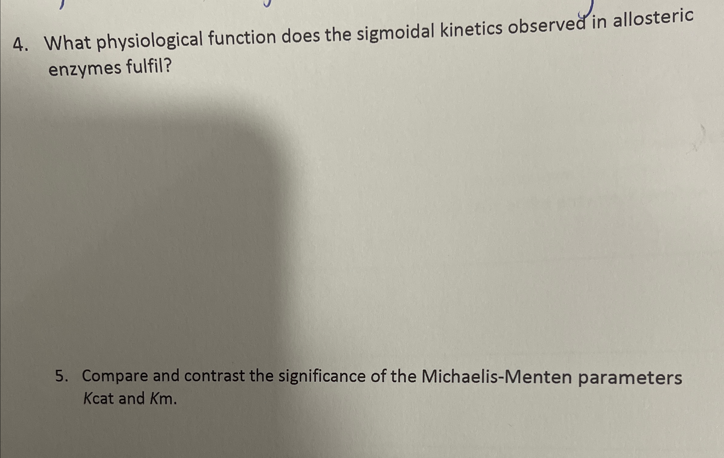 Solved What physiological function does the sigmoidal | Chegg.com