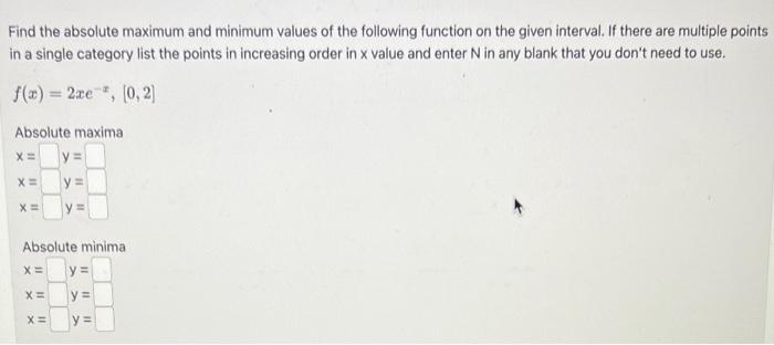 Solved Consider the function f(x)=4−5x2,−5≤x≤2. The absolute | Chegg.com