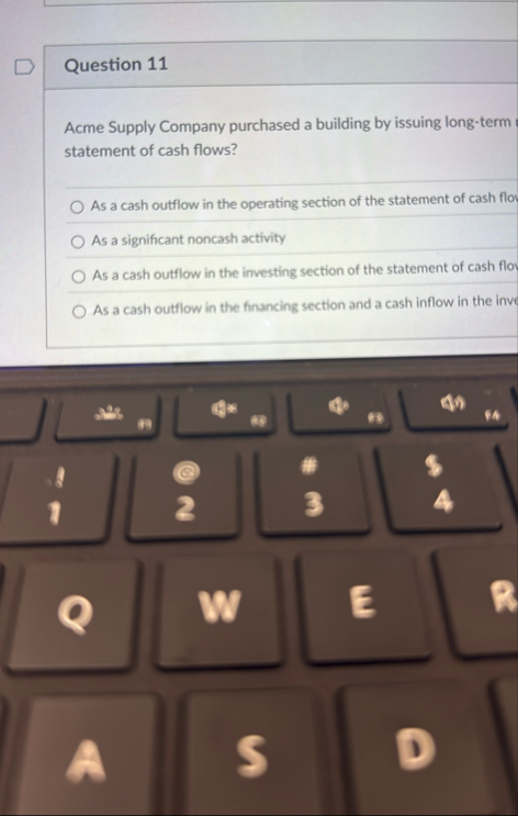 Solved Question 11Acme Supply Company purchased a building | Chegg.com