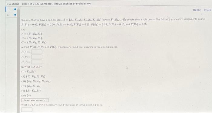Solved Questions Exercise 04.23 (Some Basic Relationships of | Chegg.com