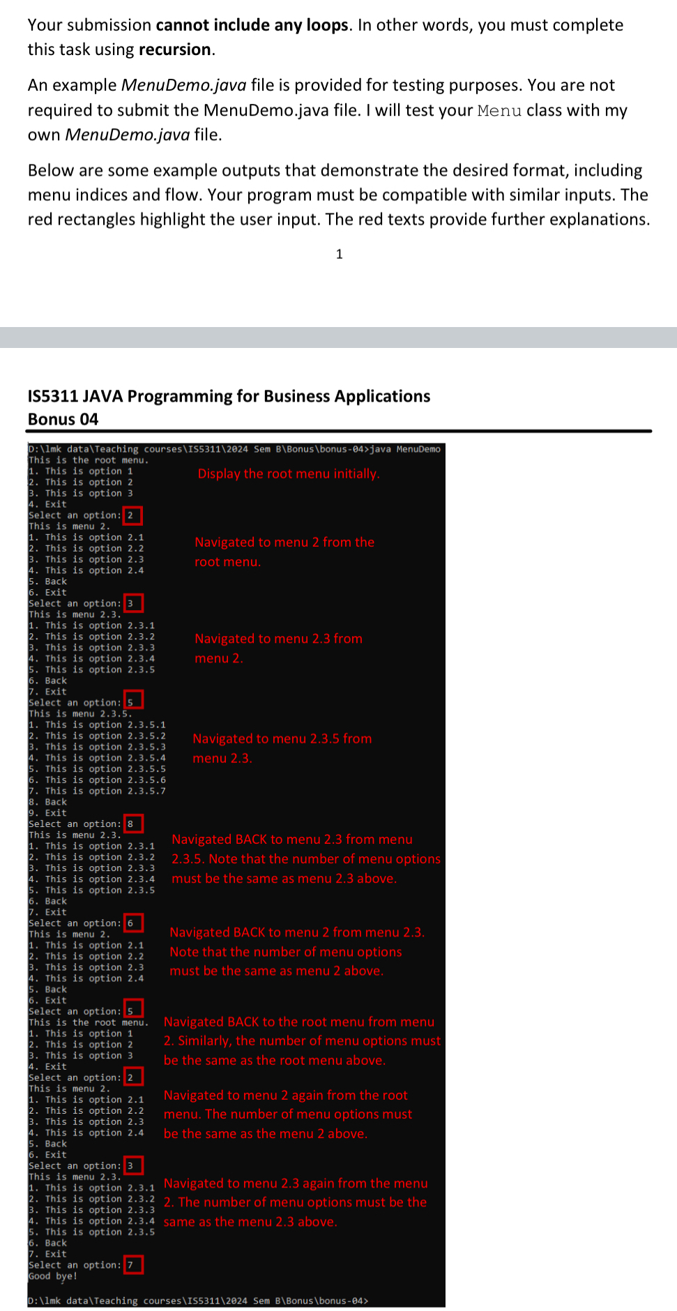 Solved • ﻿Your submission cannot include any loops. In other | Chegg.com
