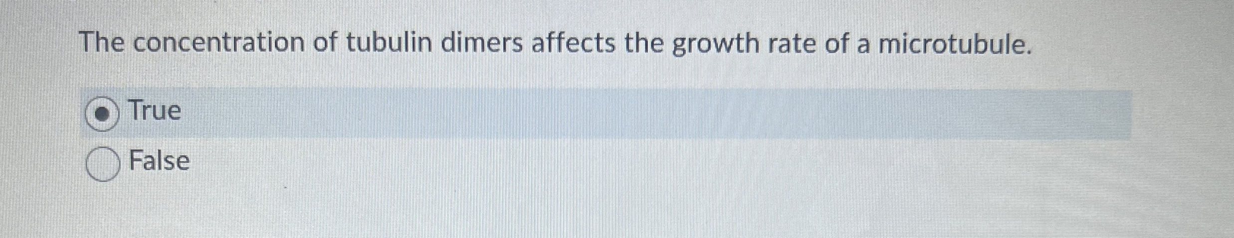 Solved The concentration of tubulin dimers affects the | Chegg.com