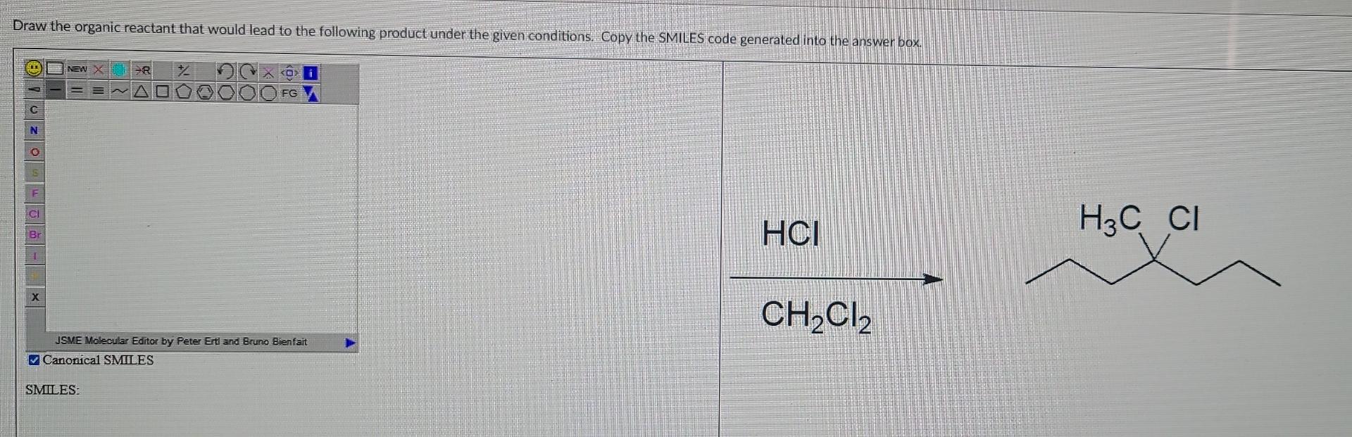 Solved Draw the organic reactant that would lead to the | Chegg.com