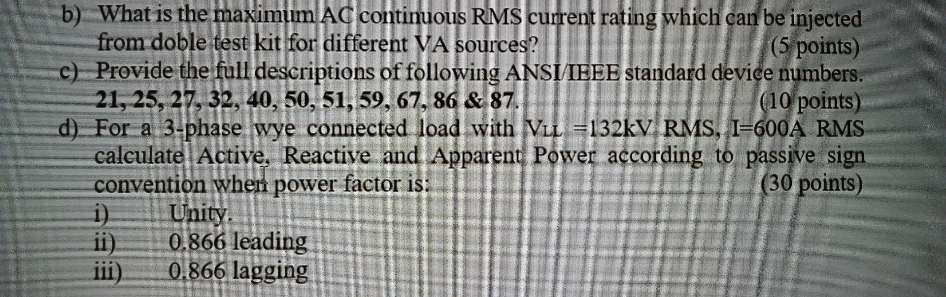 b) ﻿What is the maximum AC continuous RMS current | Chegg.com
