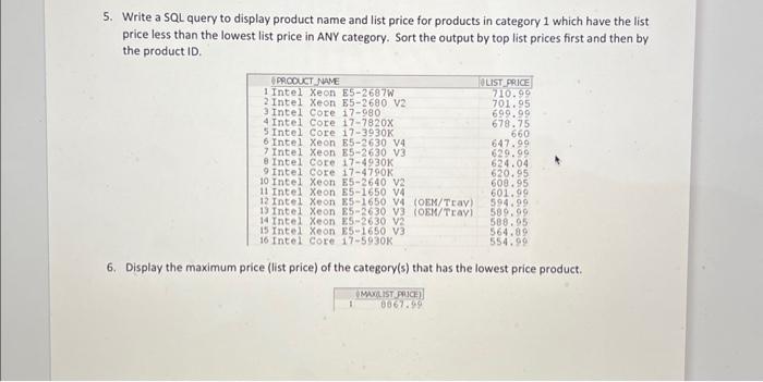 Solved 1. Write a SQL query to display the last name and | Chegg.com