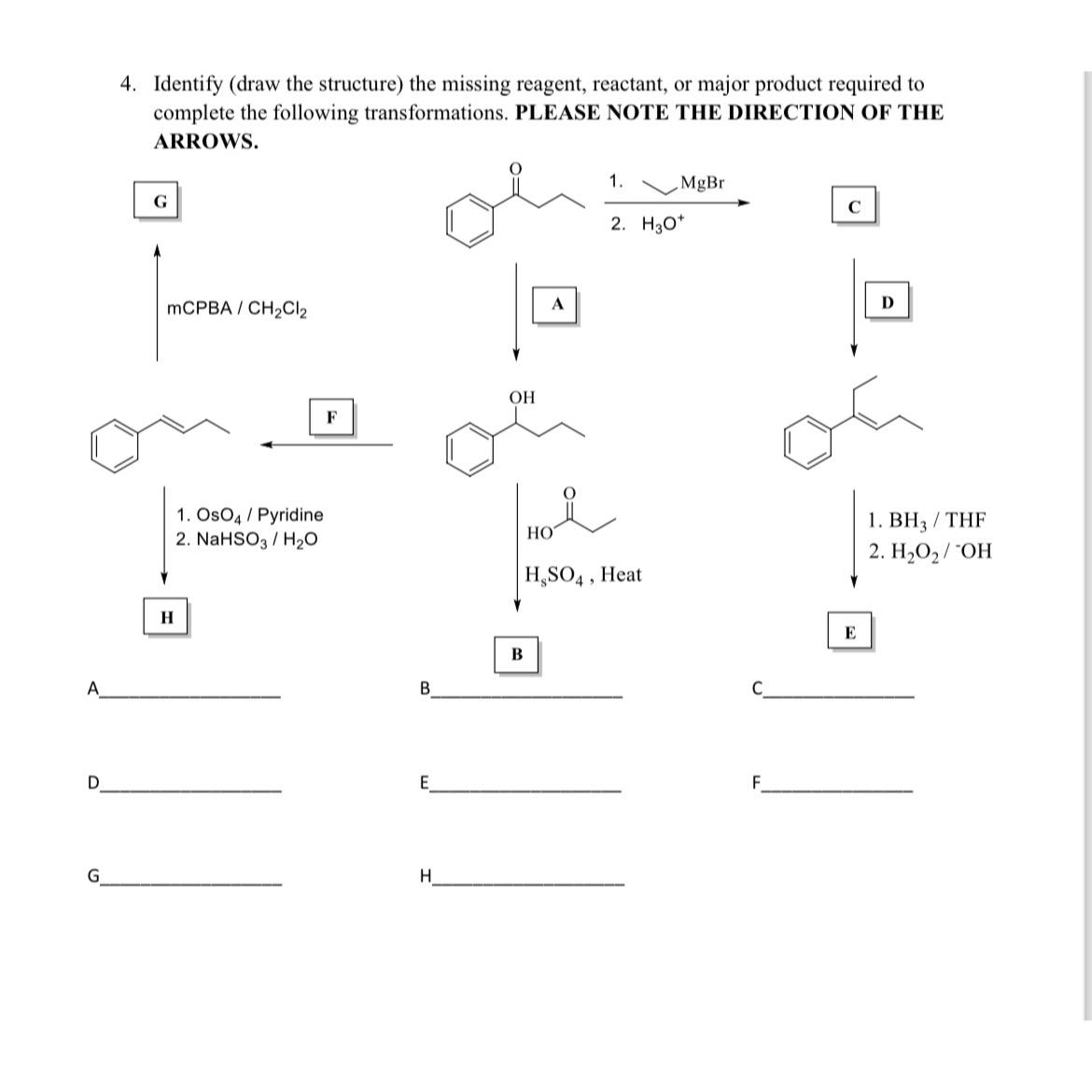 Solved Identify (draw the structure) ﻿the missing reagent, | Chegg.com