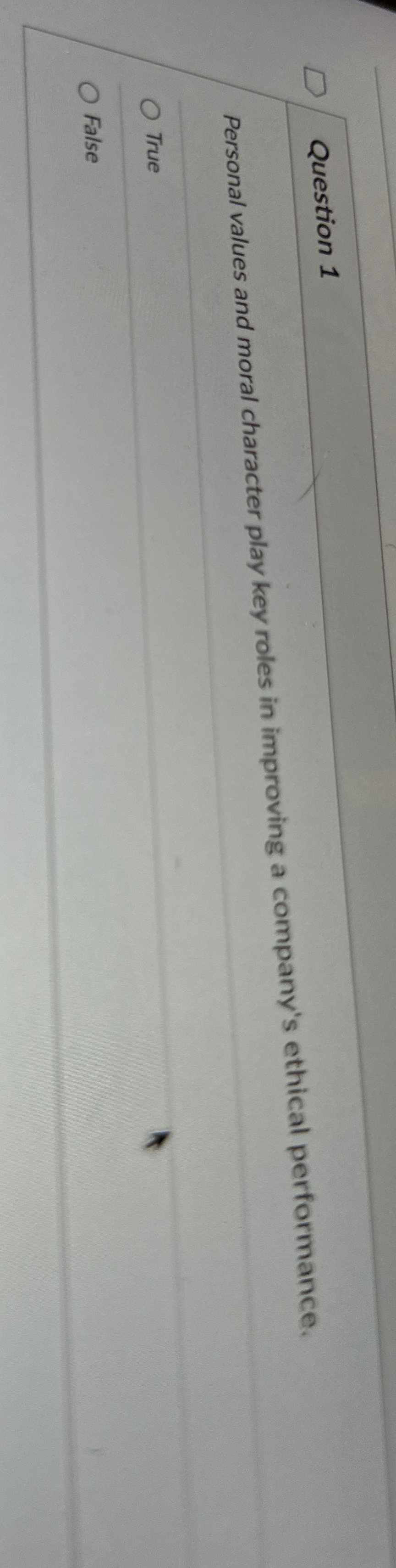 Solved Question 1Personal values and moral character play | Chegg.com