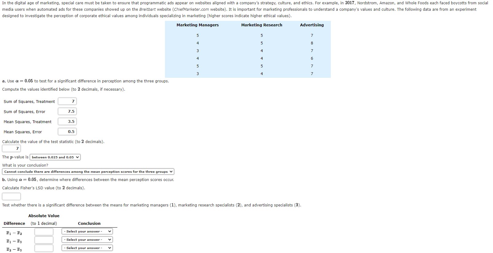 Solved designed to investigate the perception of corporate | Chegg.com